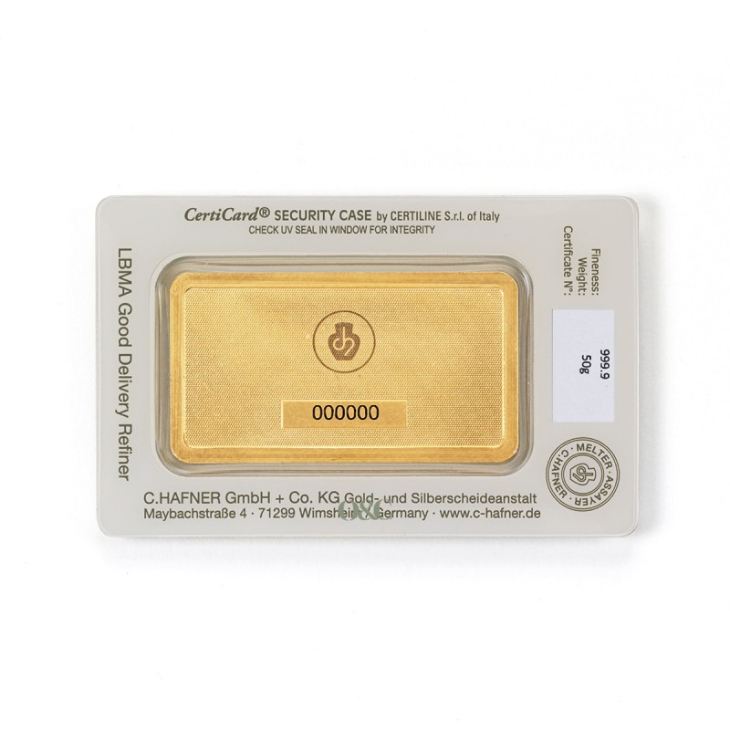 Lingotin 50 grammes avec Or & Change